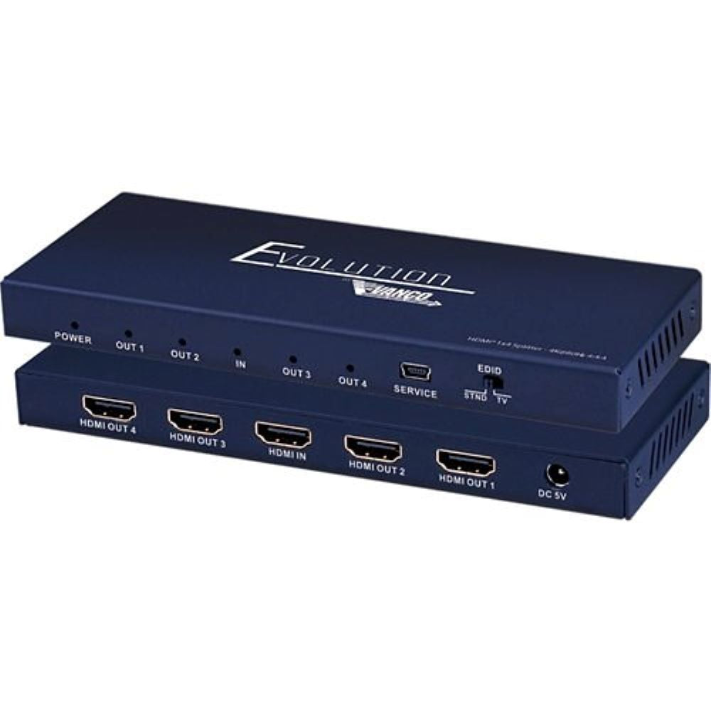 Evolution EVSP4K14 4K2K 2160p UHD 18 Gbps HDMI 1×4 Splitter