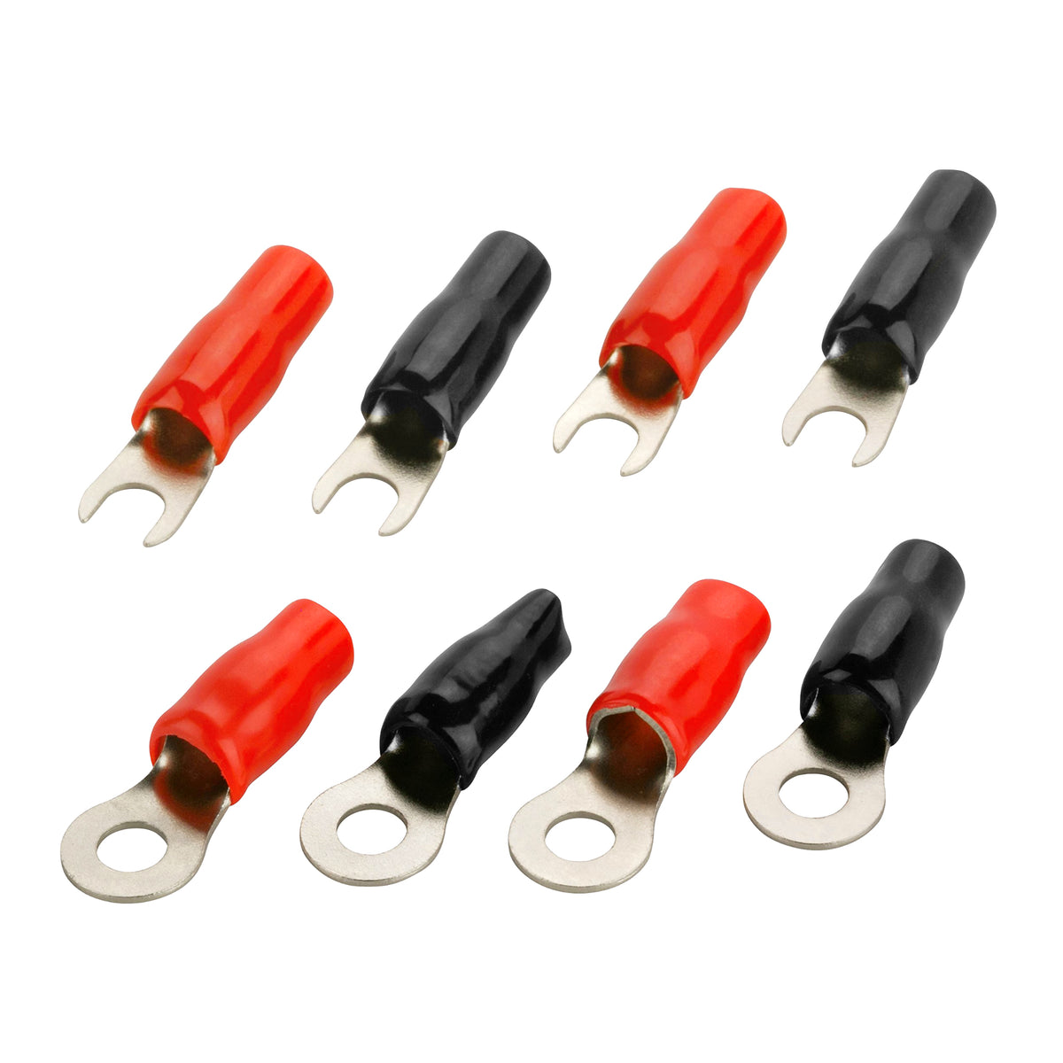 TruConnex TCRTFT-4 Crimp Nickel Barrier Spade Ring Terminals