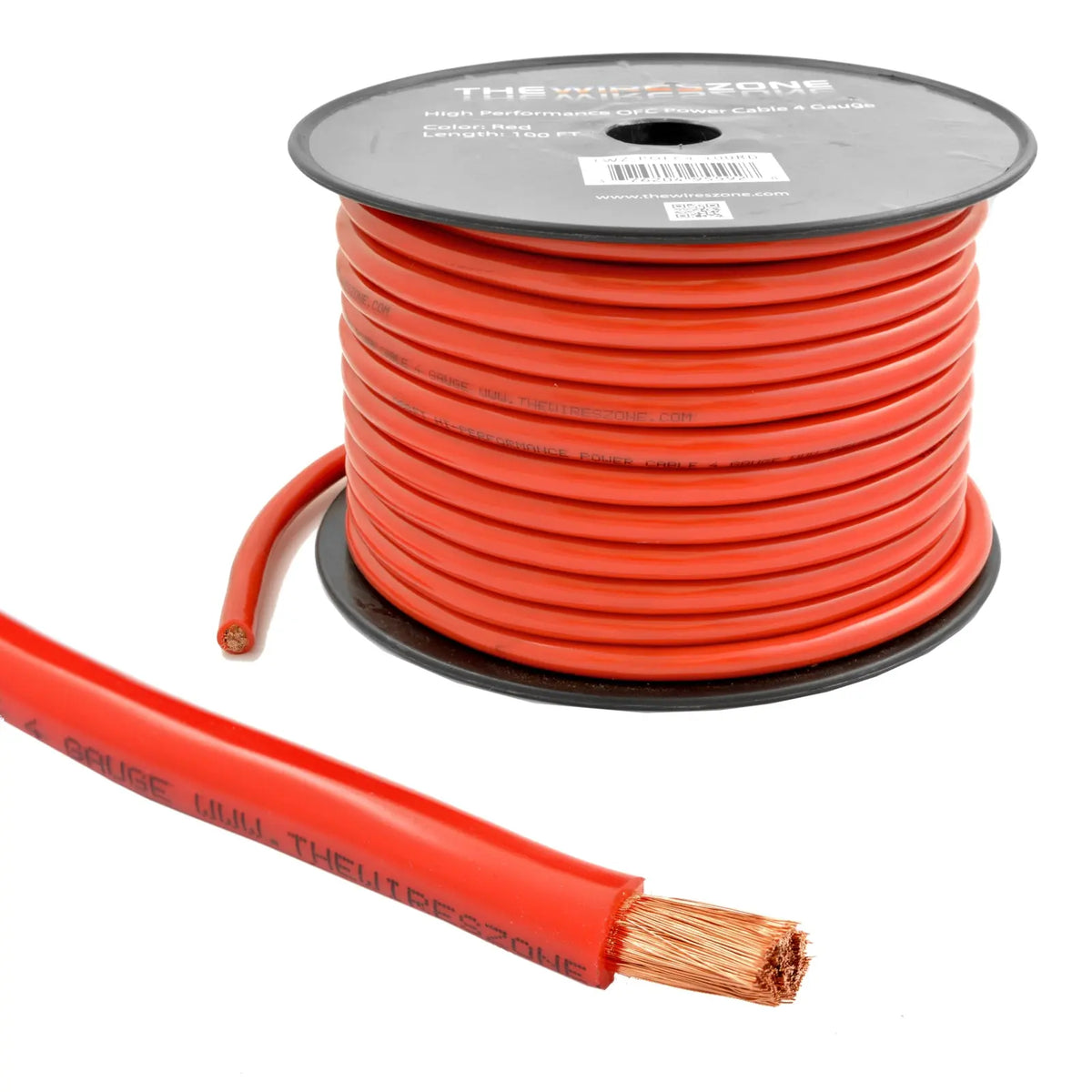 4 Gauge 100ft OFC Power Cable Oxygen-Free Copper Ground Wire