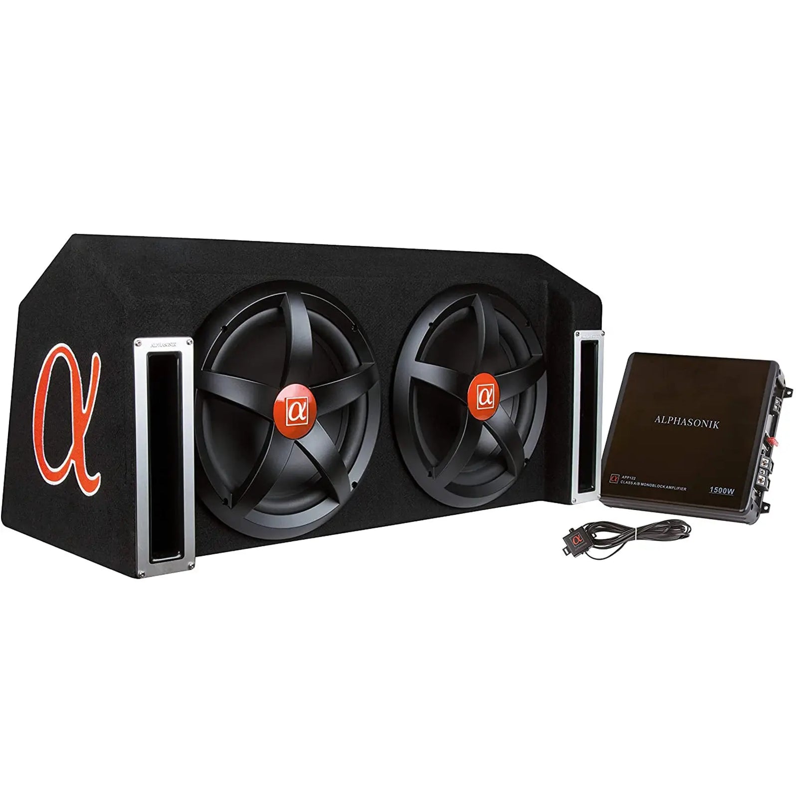 Alphasonik APP122 12" 1500W Dual Subwoofer Car Bass with Amplifier & I