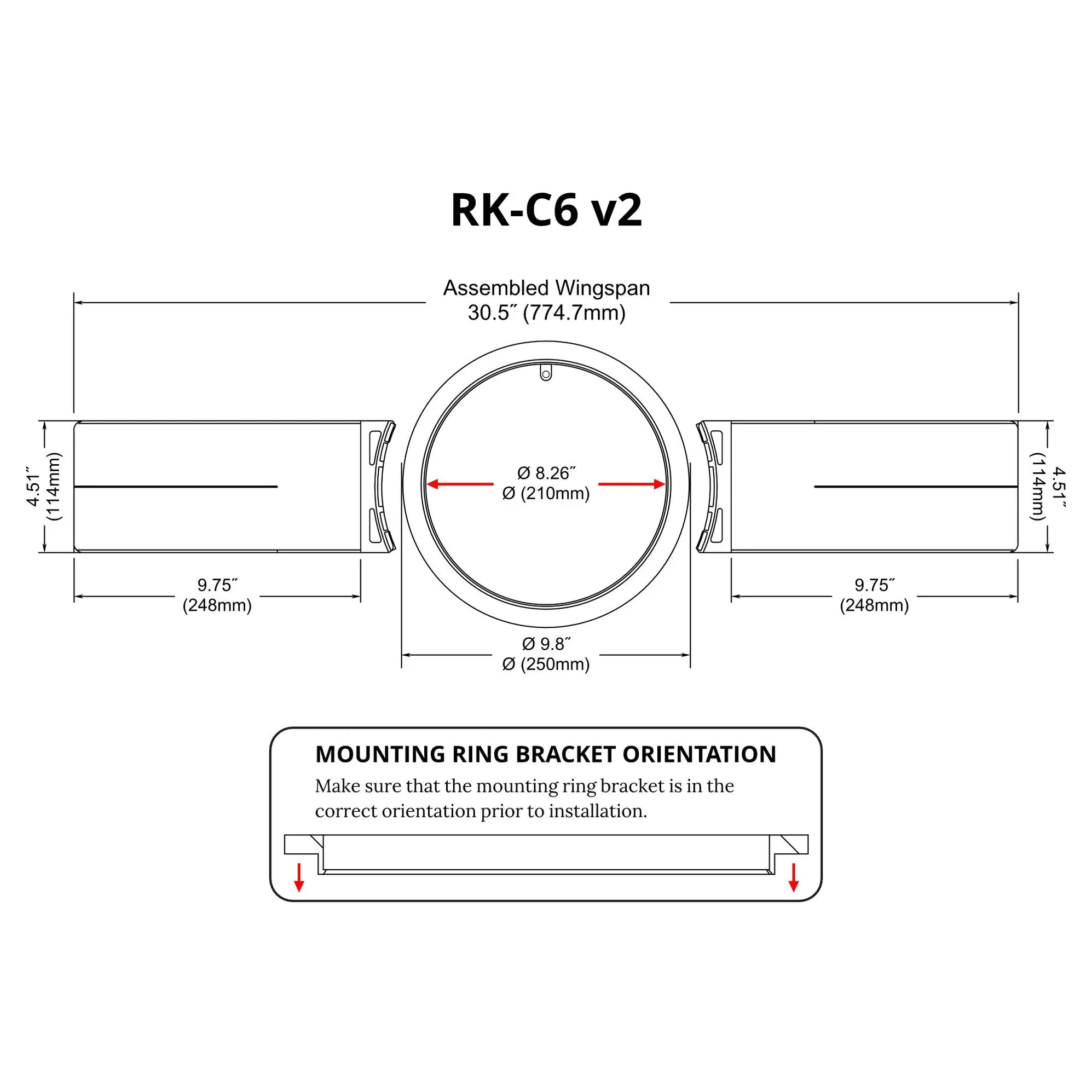 Earthquake Sound RK-C6V2 6.5" In-Ceiling Rough-In Speaker Kit