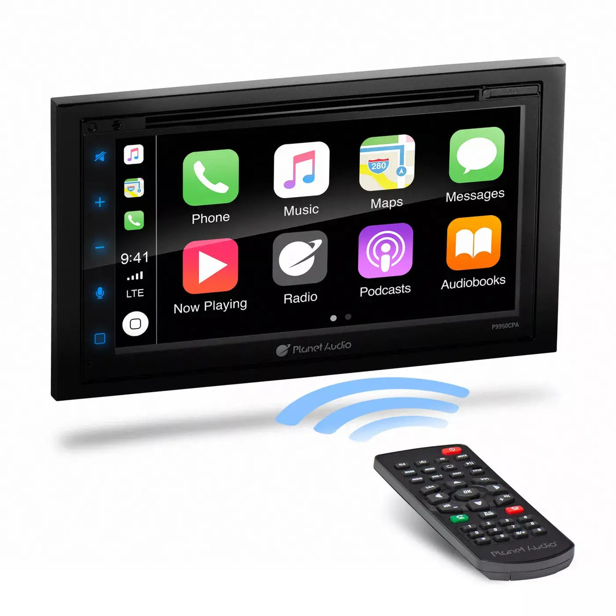 Planet Audio P9950CPA Double-DIN Apple CarPlay Android Auto DVD Player