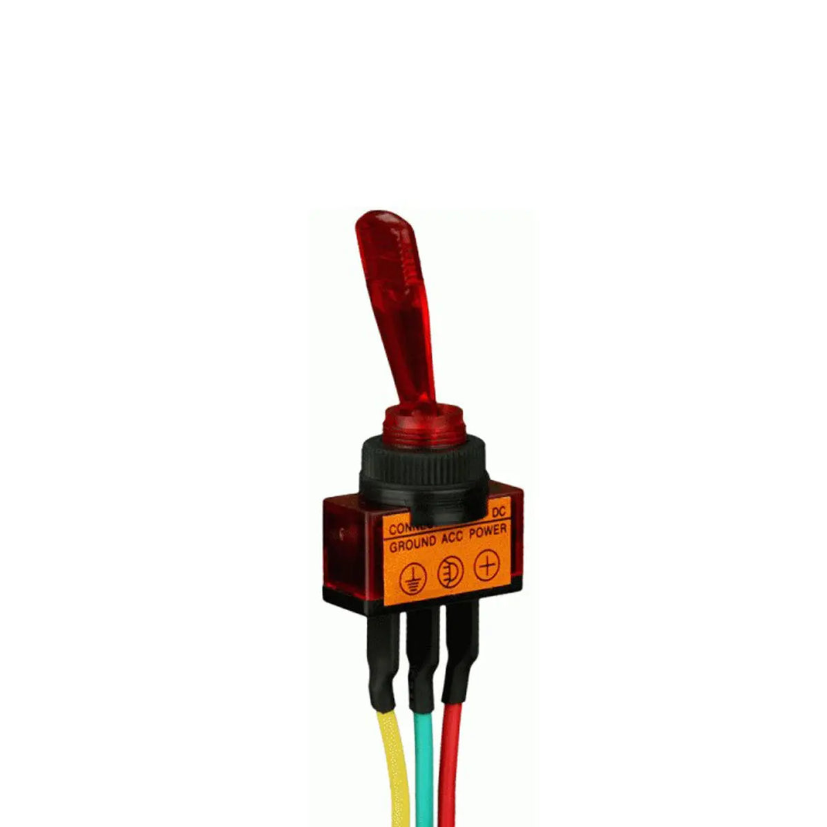 The Install Bay IBITSR Universal Pre Wired Toggle Red Switch Package o