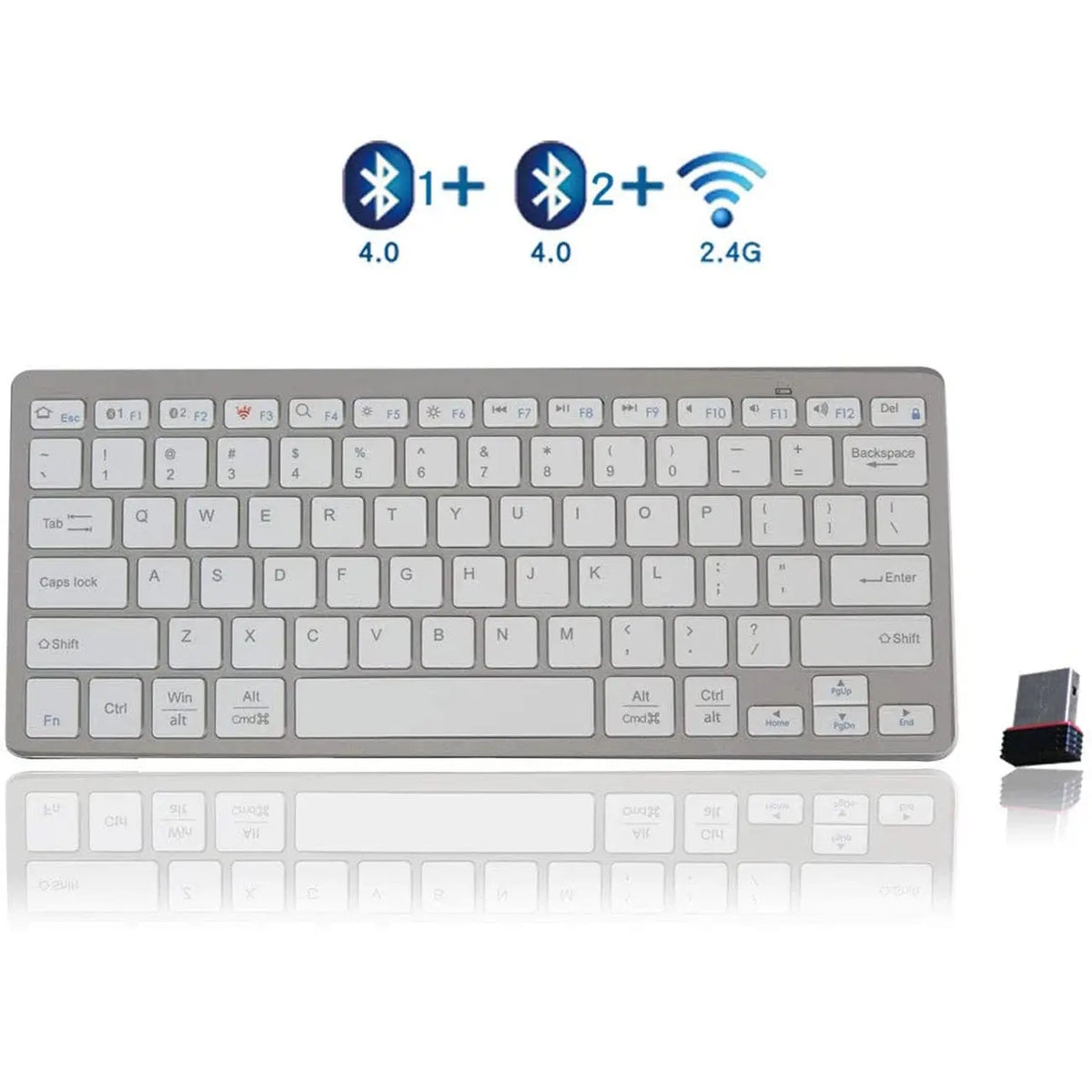 Universal Wireless Keyboard Bluetooth 4.0 for Apple/Android/Windows De