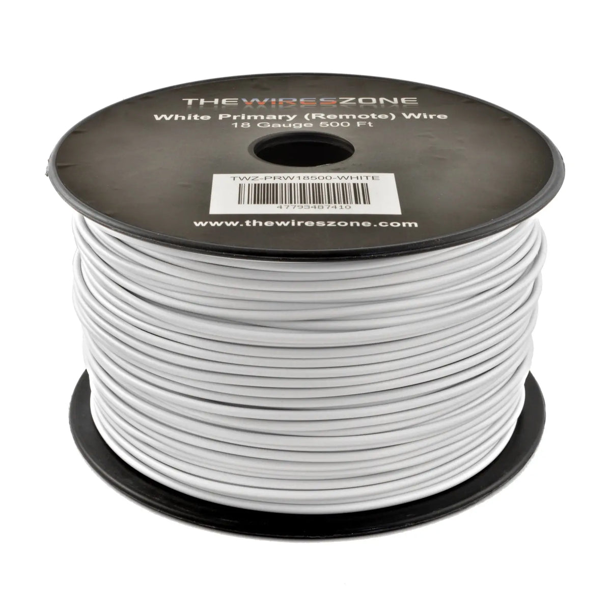 White 18 AWG Copper Clad Aluminum Stranded Remote Wire Cable